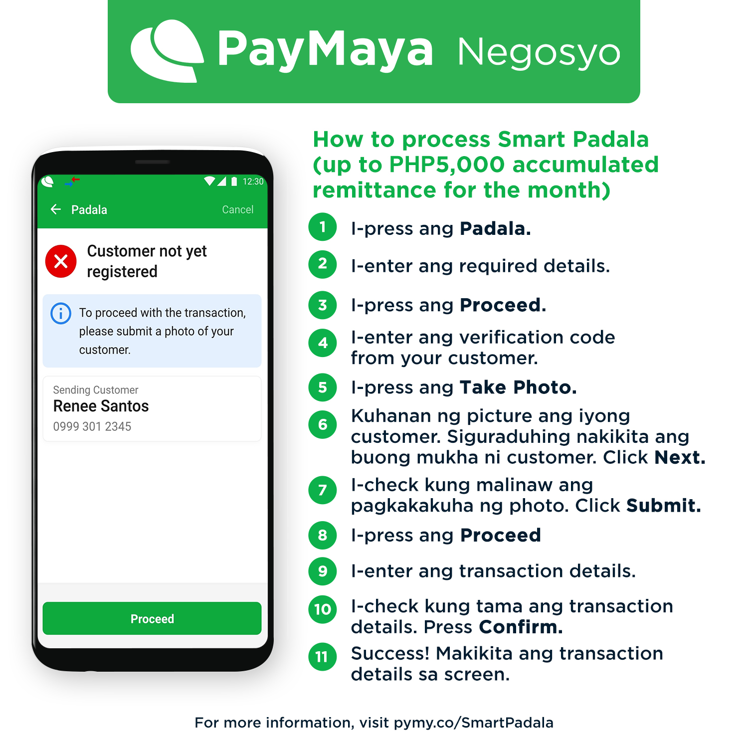 How to process Padala under the simplified Smart Padala process?