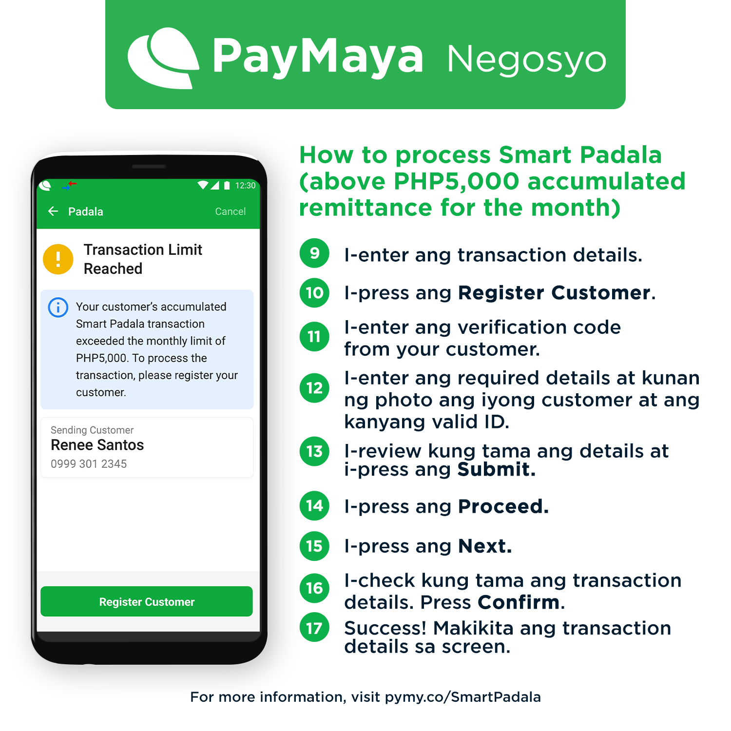 How to process Padala under the simplified Smart Padala process?